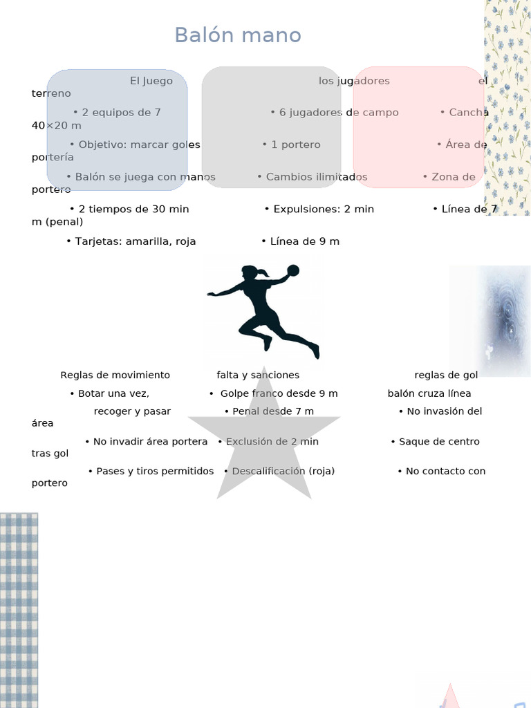 Reglas y fundamentos del balonmano | PDF