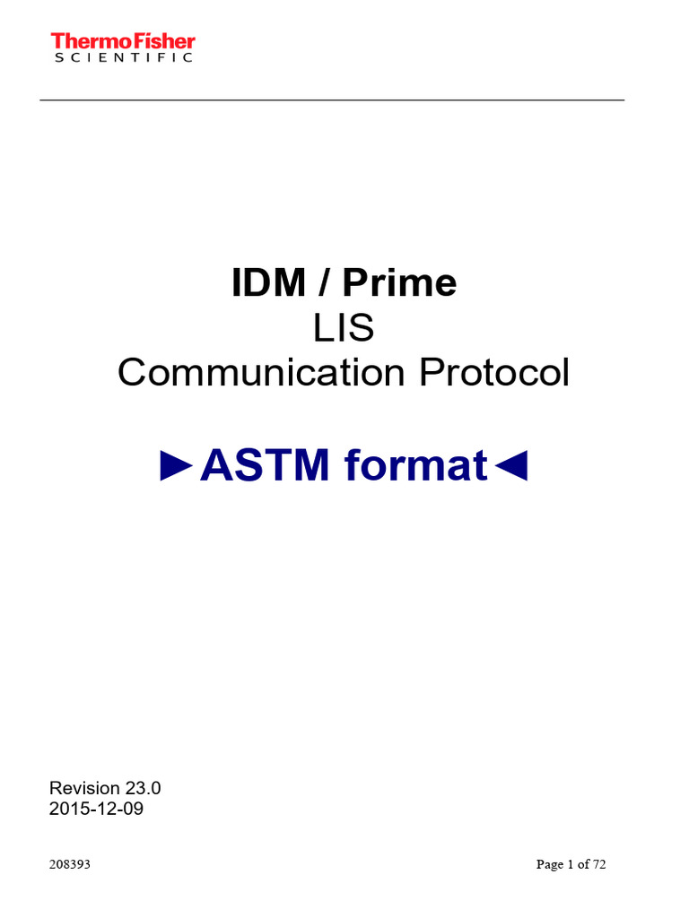 ASTM Format For LIS Communication 208393 | PDF | Transmission Control Protocol | Computer Science