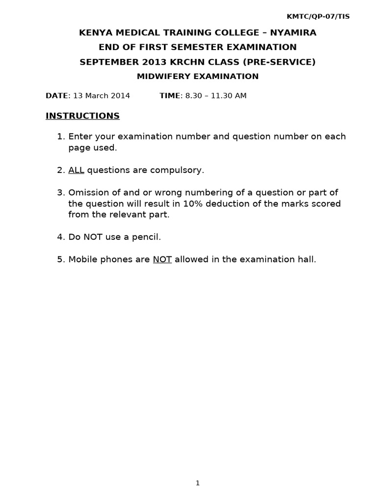 End of First Semester - Midwifery 2 | PDF | Childbirth | Human Reproduction