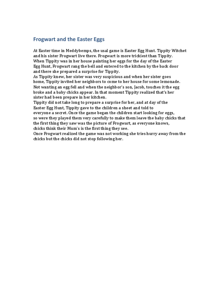 Frogwart's Easter Egg Prank | PDF | Easter