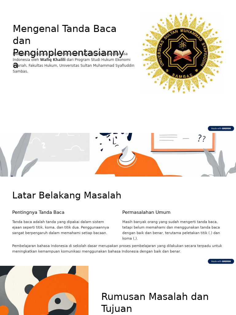 Ppt Mengenal Tanda Baca Dan Pengimplementasian Nya | PDF