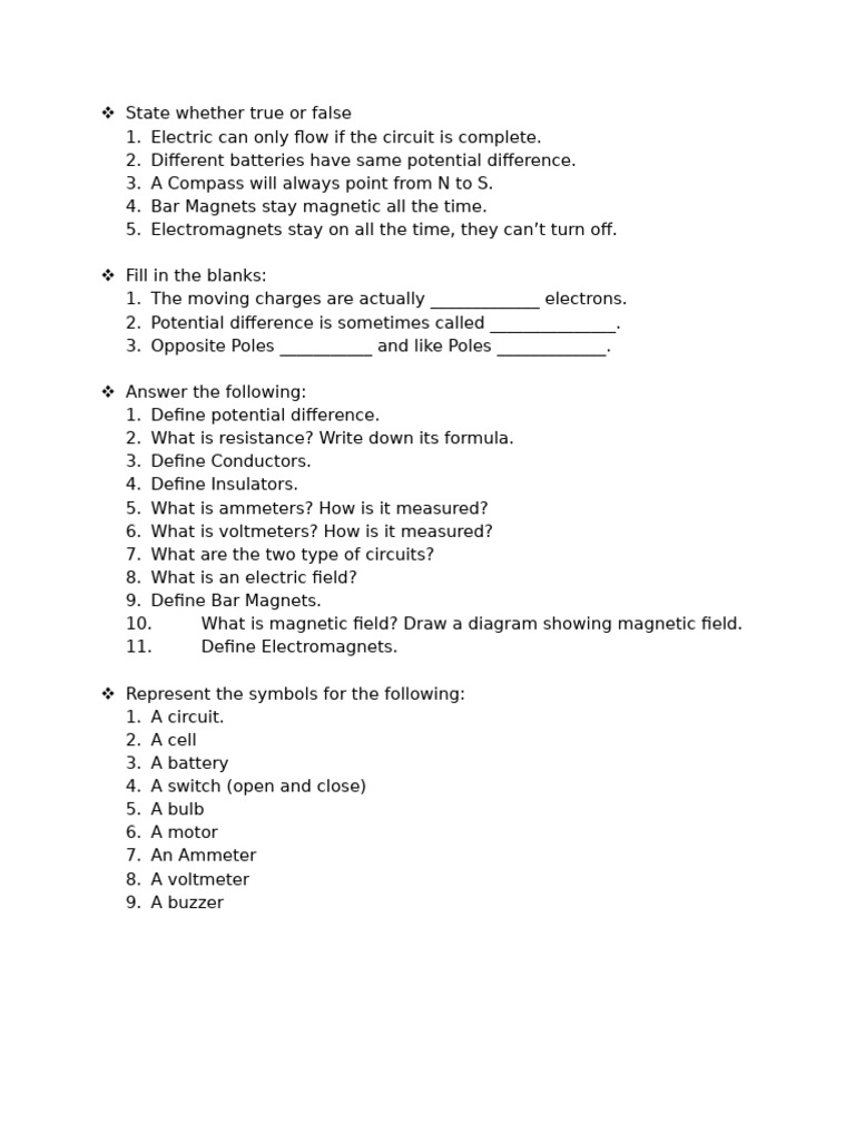 Electricity and Magnetism Test | PDF