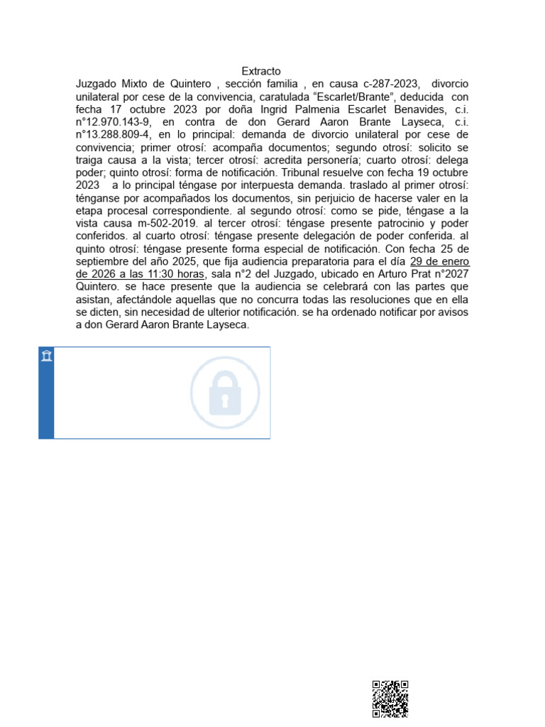 Extracto Oficial | PDF