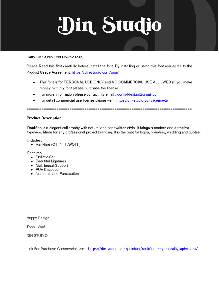 Important Information About This Font !! Please Read Me !! | PDF