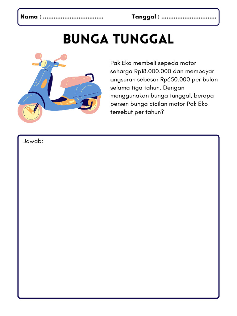 Hitung Bunga Cicilan Motor dan HP | PDF