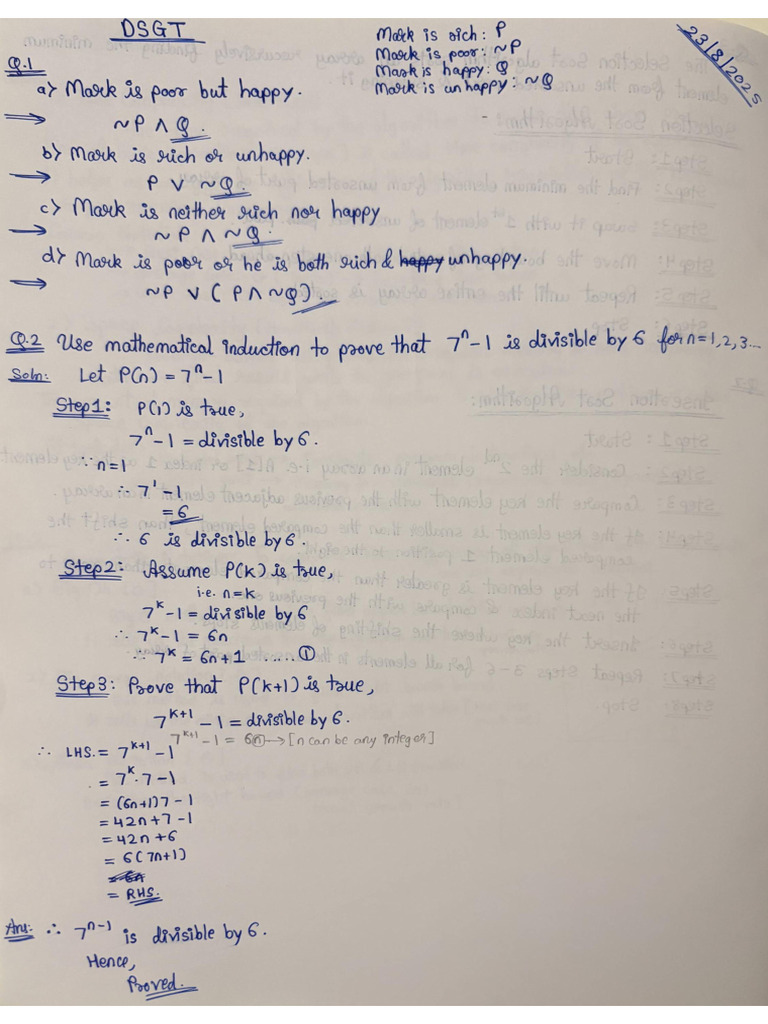 DSGT Question Bank Solutions | PDF