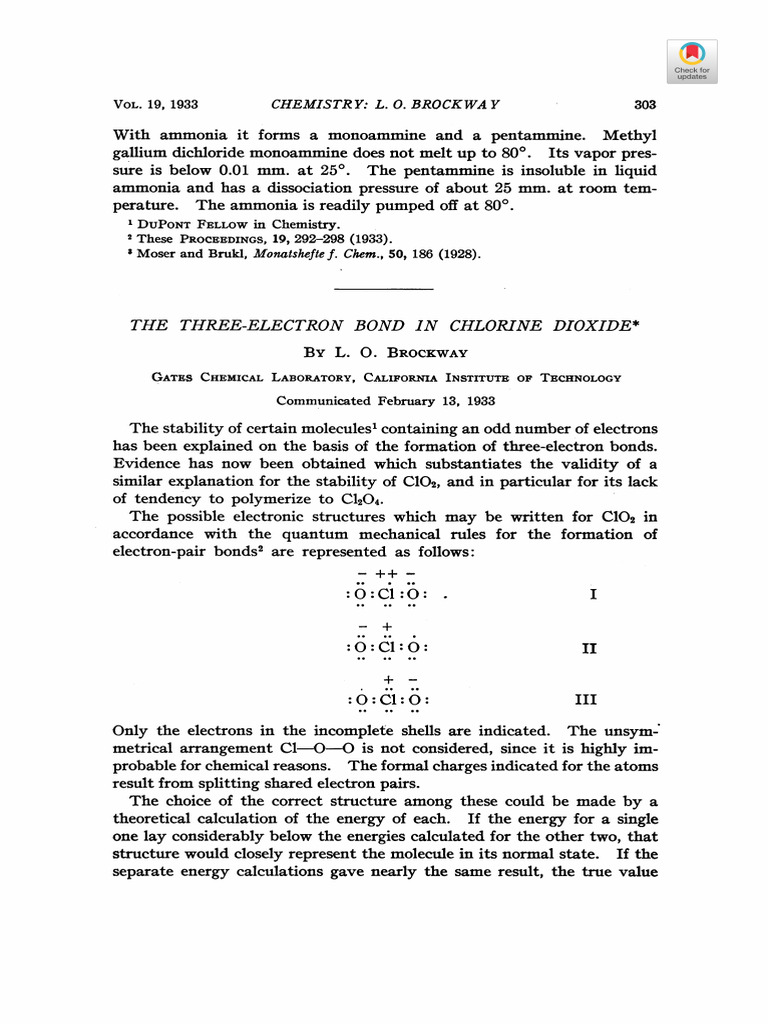Three-Electron Bond in Chlorine Dioxide | PDF | Atomic Nucleus | Neutron