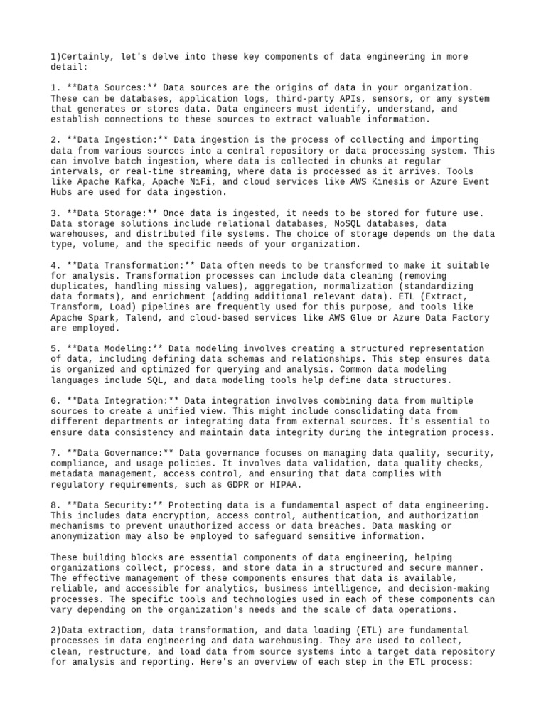 data engineering | PDF | Comma Separated Values | Json