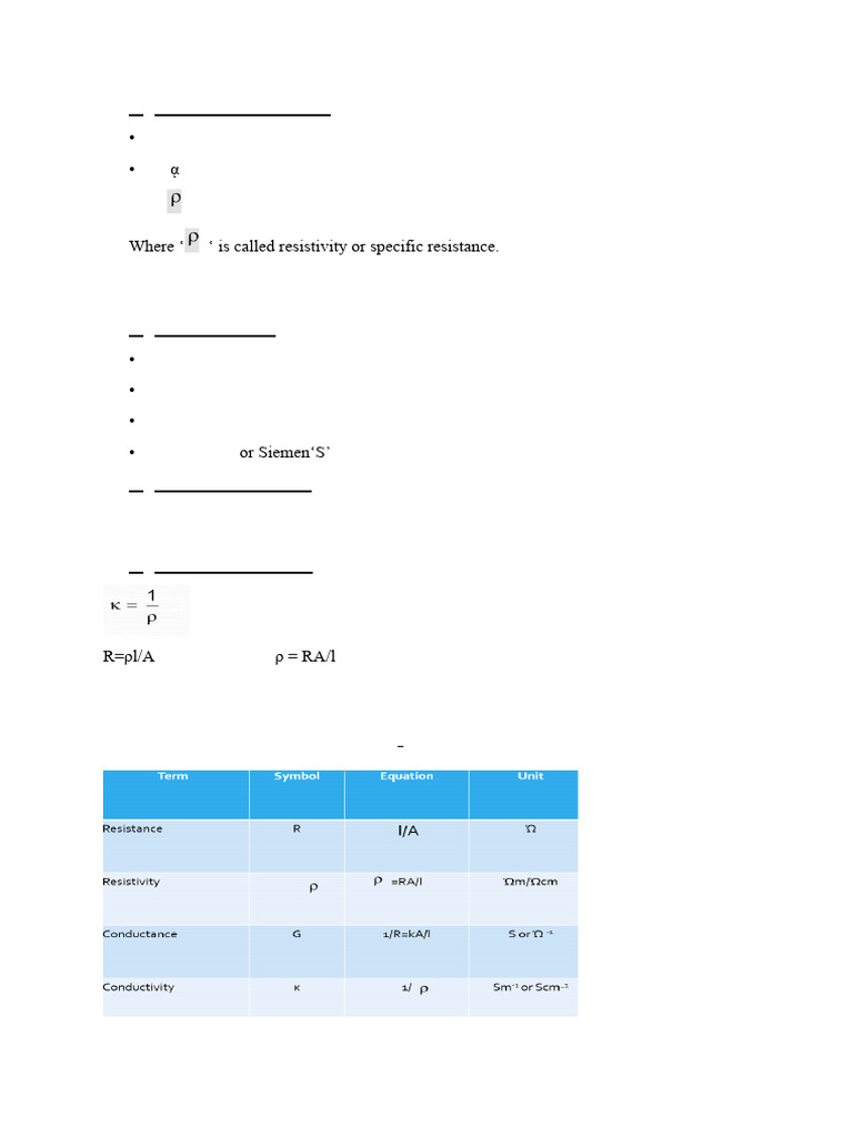 Electrical Resistance | PDF | Electrical Resistivity And Conductivity ...