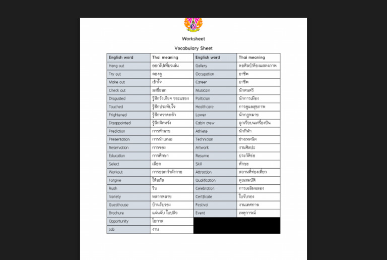 Worksheet Vocab Final .PDF - Google Drive | PDF