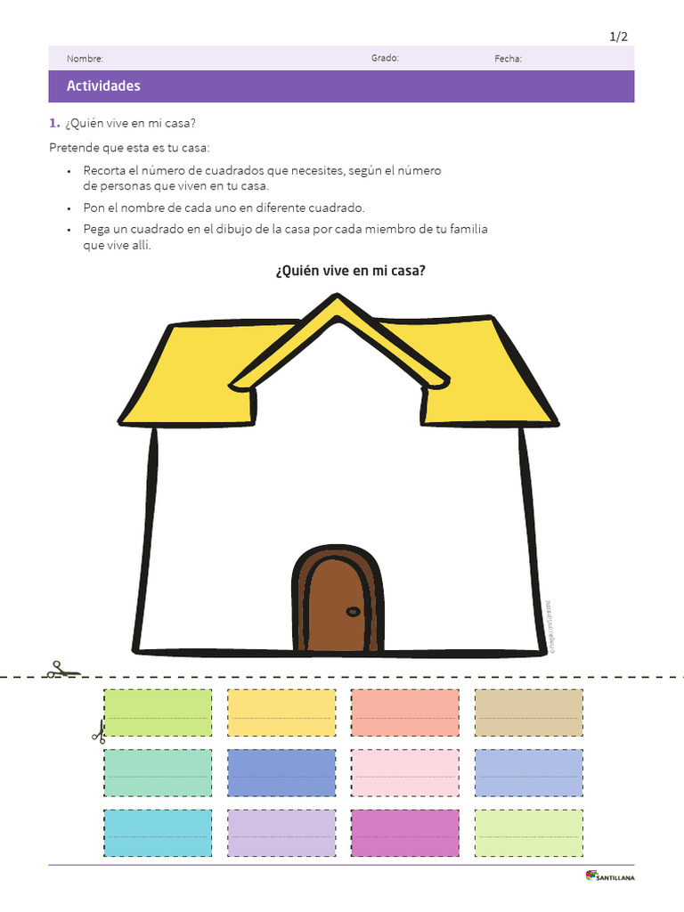 Actividades sobre la familia para niños | PDF
