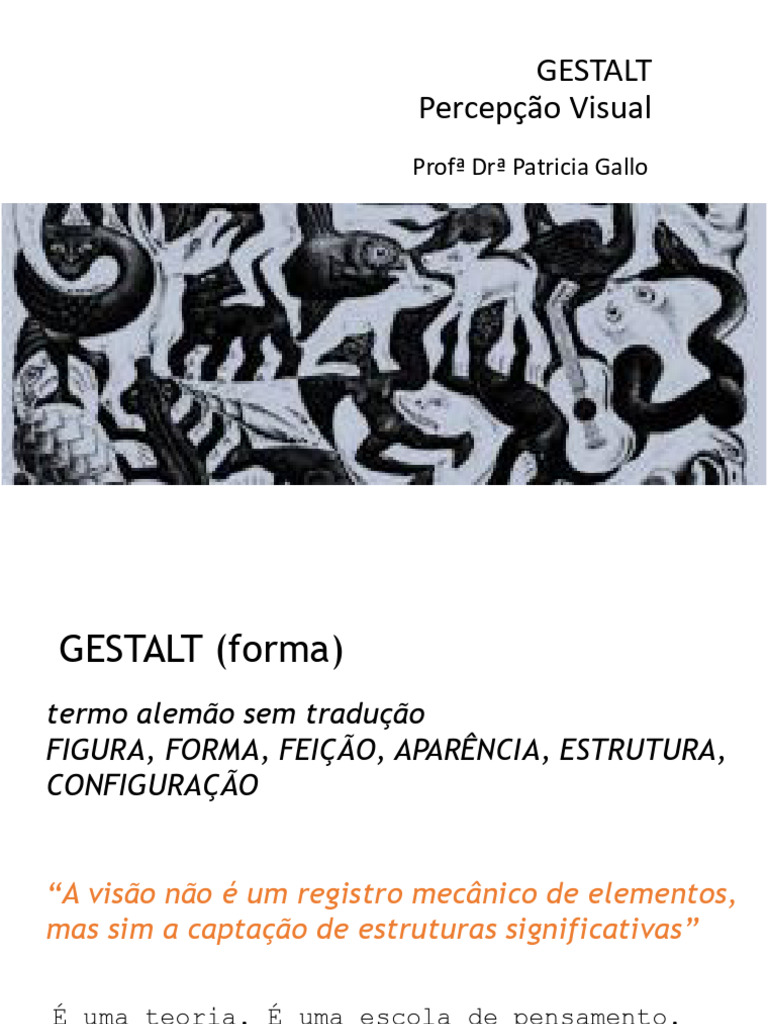 Teoria da Gestalt e Percepção Visual | PDF | Percepção visual | Sistema ...