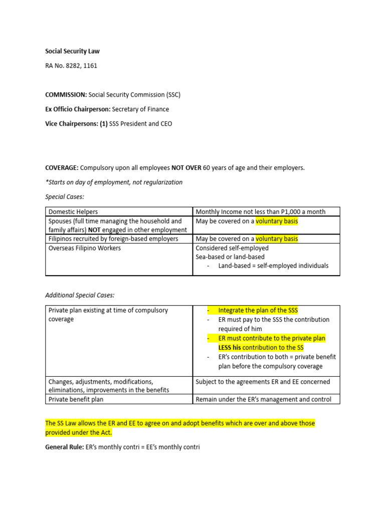 SS-Law.docx | PDF | Pension | Employment