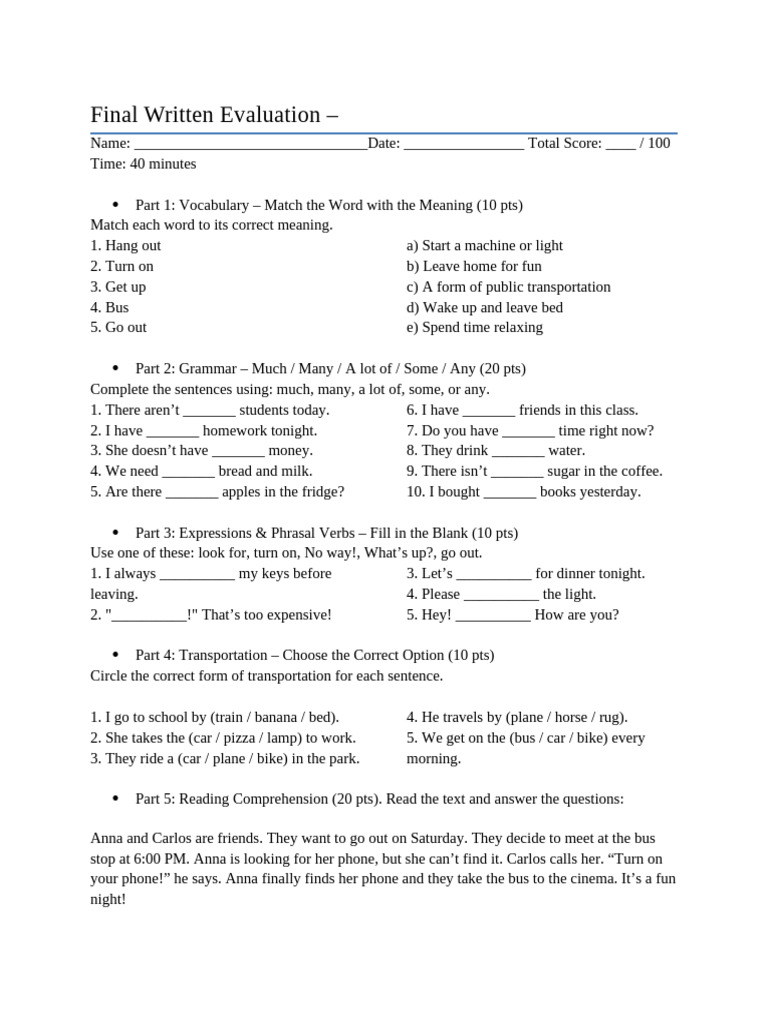 A1_Final_Evaluation | PDF | Linguistics