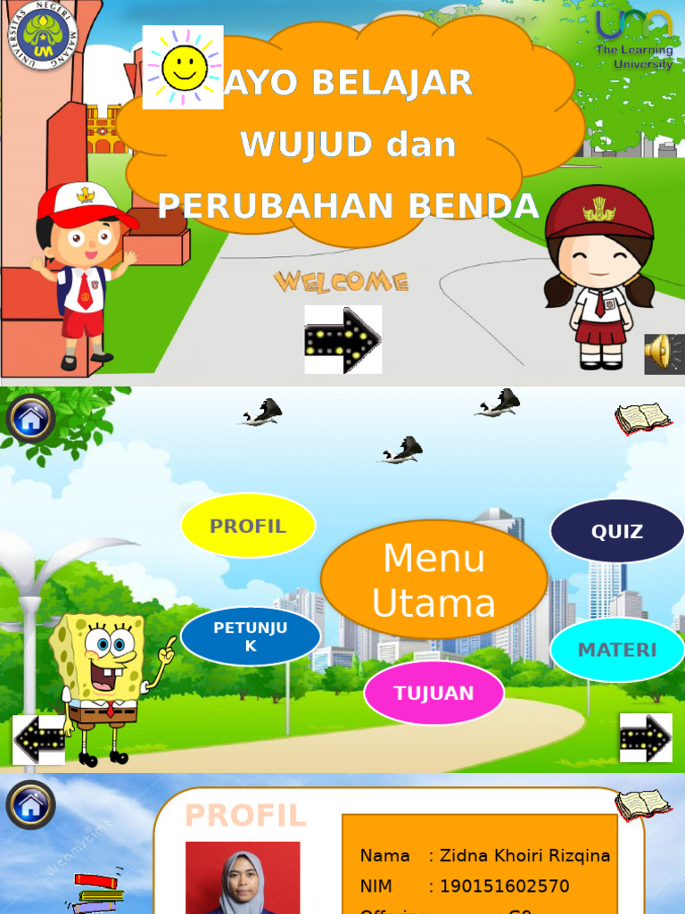 PPT Interaktif Wujud Dan Perubahan Benda (1) | PDF