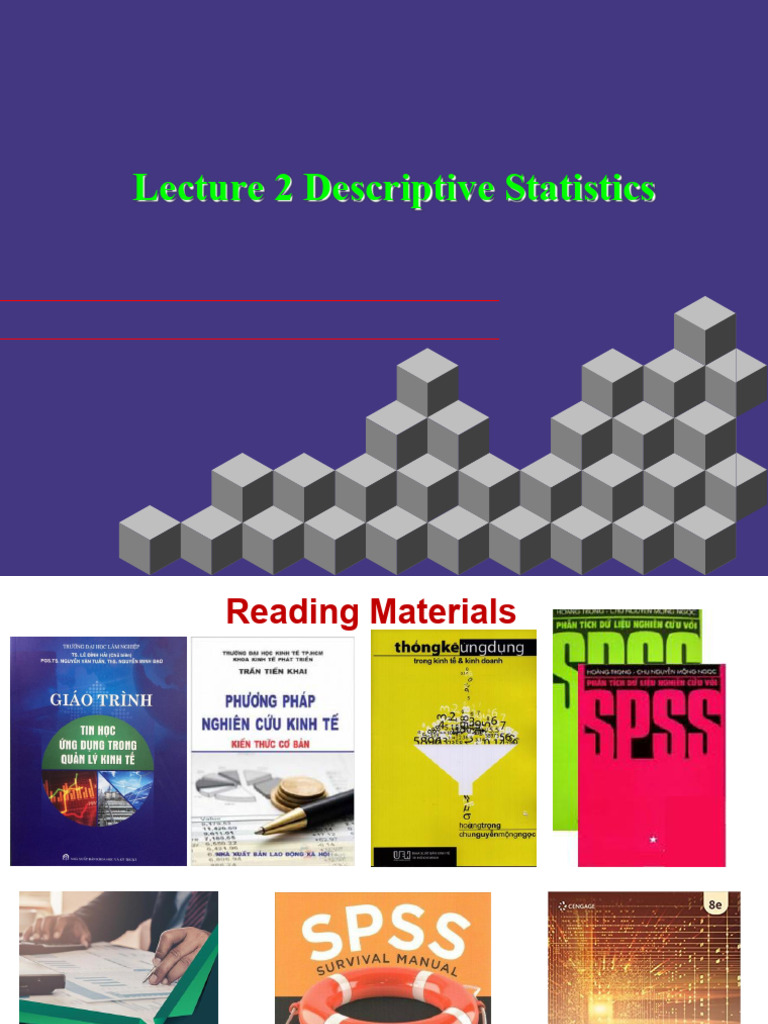 Lecture 2 Descriptive Statistics | PDF | Descriptive Statistics | Statistics