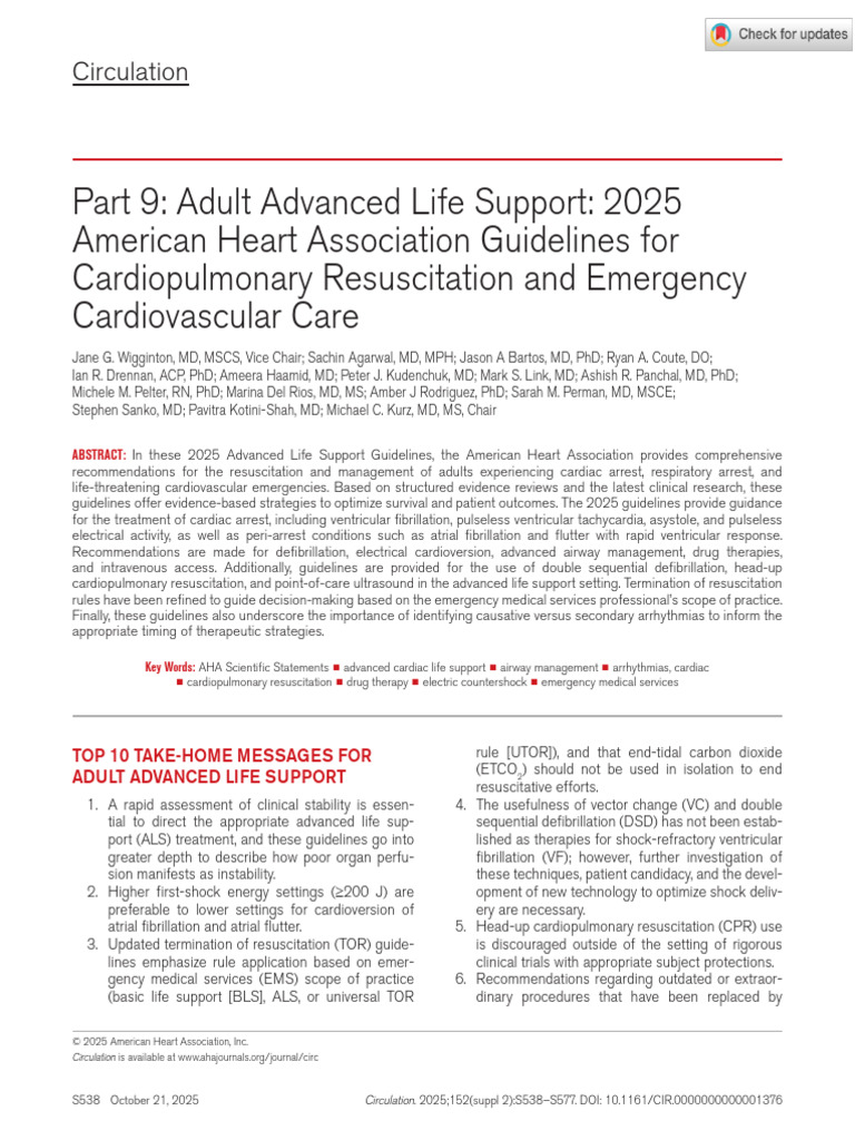 Acls 2025 | PDF | Cardiopulmonary Resuscitation | Cardiac Arrest