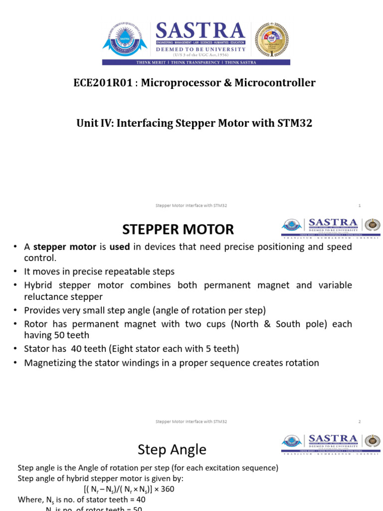 U4 Stepper Motor | PDF | Electric Motor | Equipment