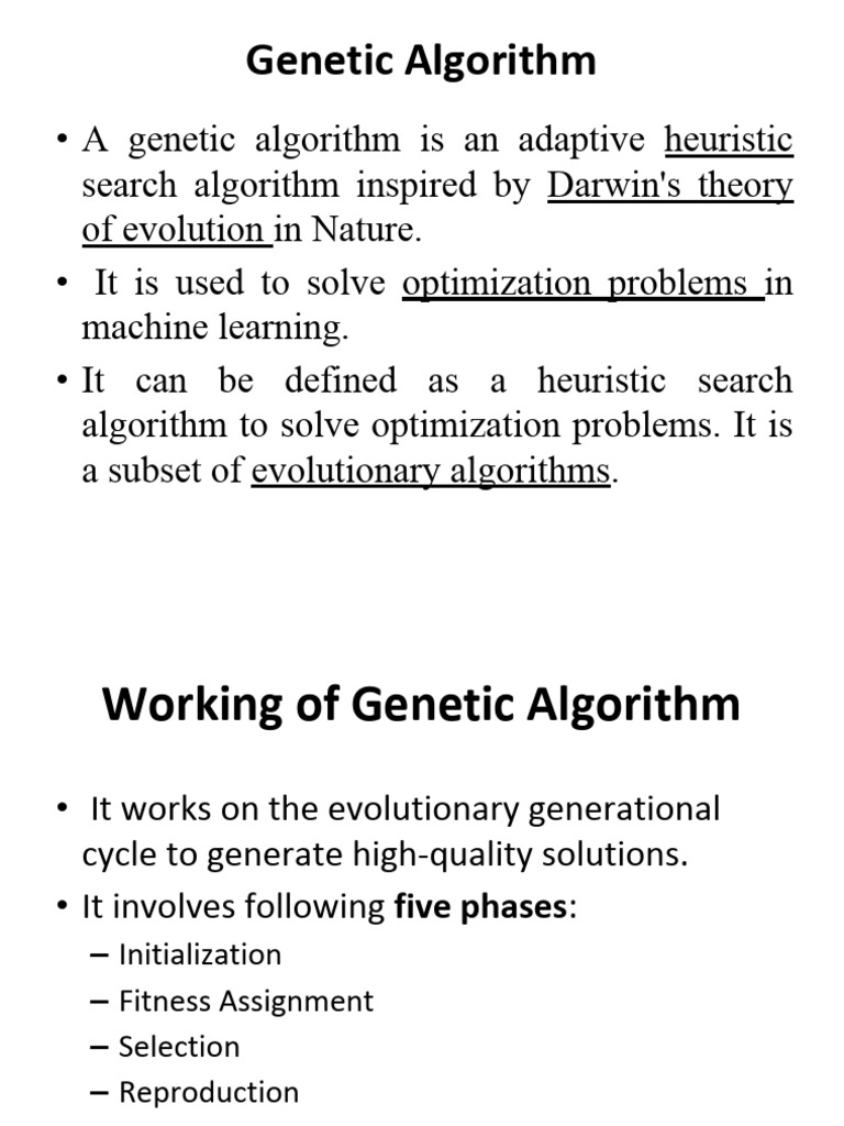 UNIT-1_PART 3 | PDF | Genetic Algorithm | Natural Selection