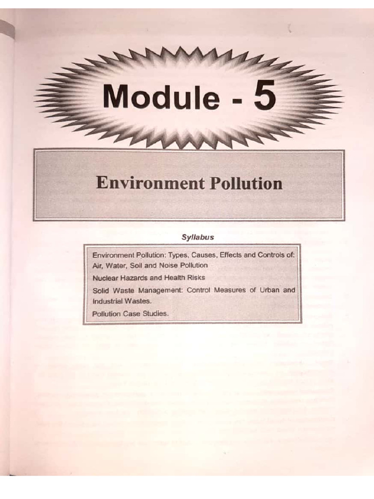 Unit-5 (EVS)-Module Envt Pollution | PDF