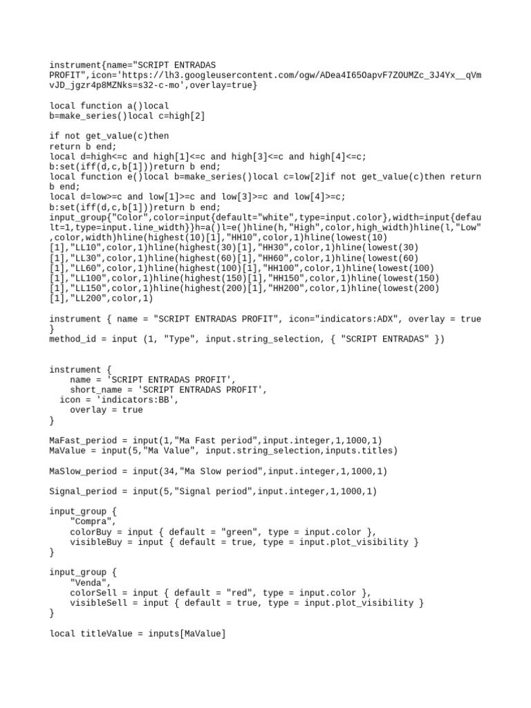 SCRIPT Entradas Profit | PDF