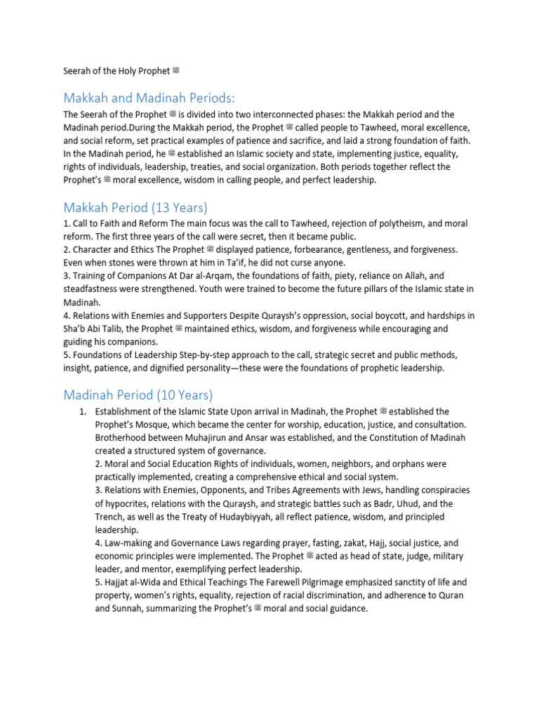 Topic Seerah | PDF | Muhammad | Medina