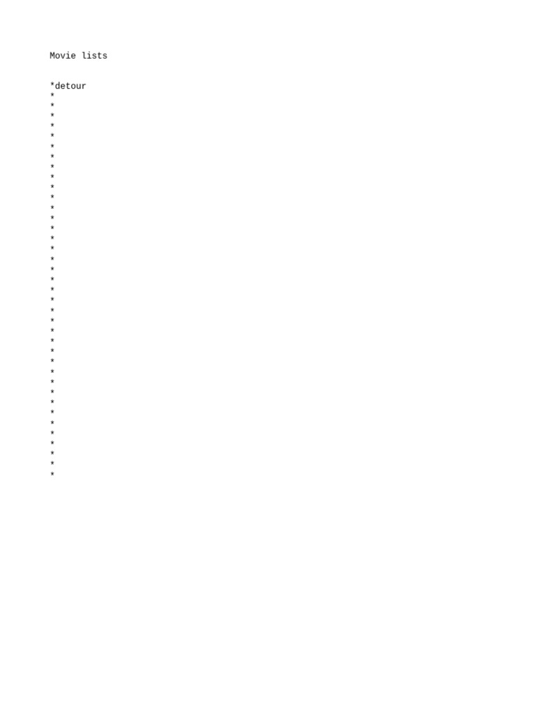 Movie List | PDF