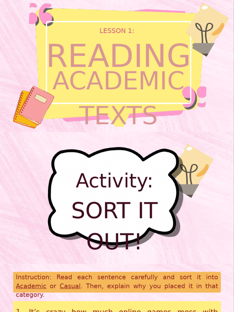 Dlp2 Lesson 1 Reading Academic Texts 1 | PDF | Reading Comprehension ...