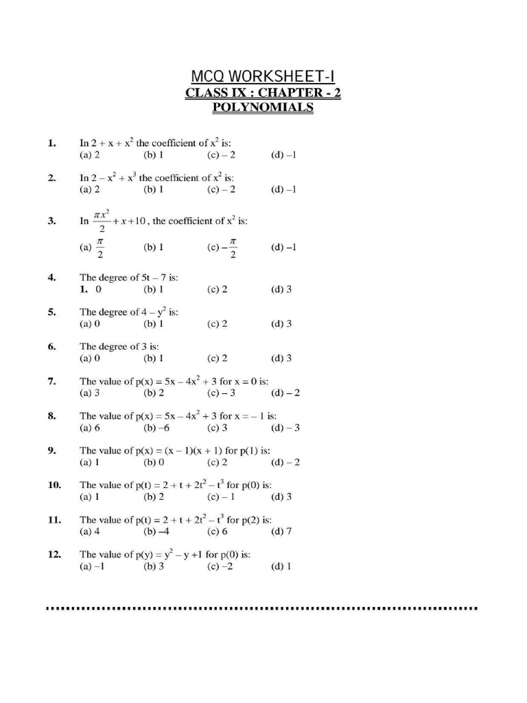 Maths Class Ix Question Bank 3 | PDF
