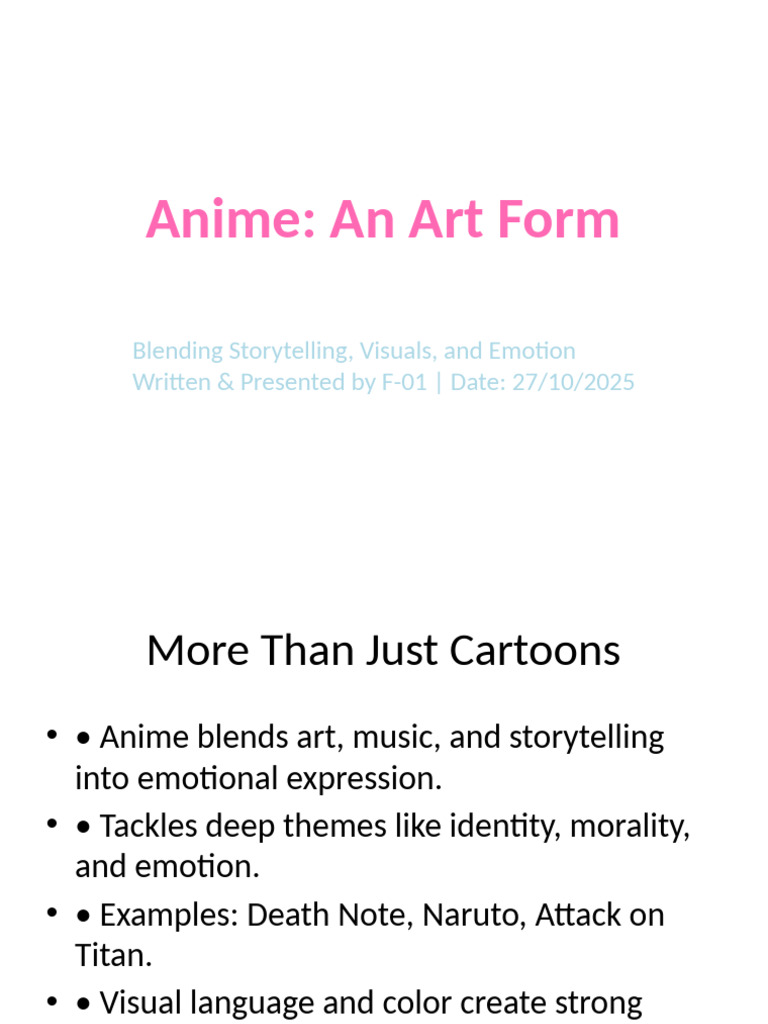Anime Art Form Enhanced | PDF