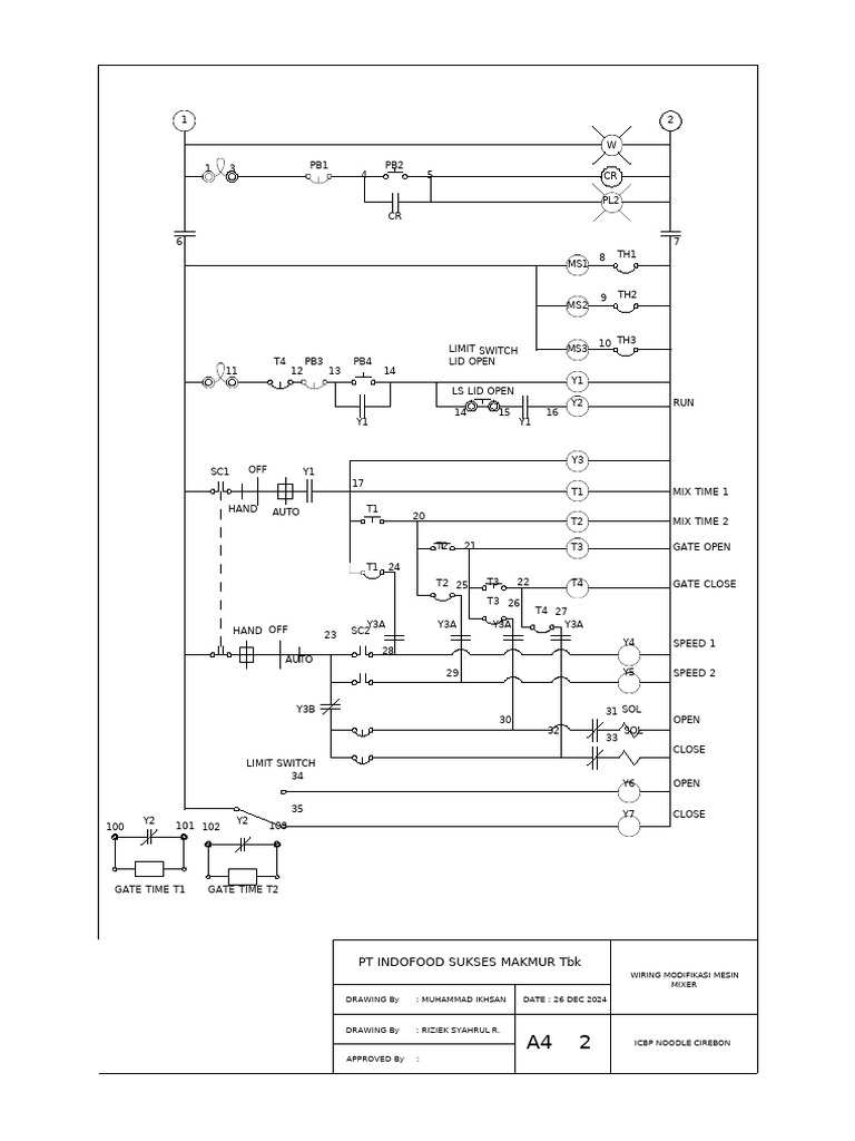 Drawing Mesin Mixer 2-Model | PDF