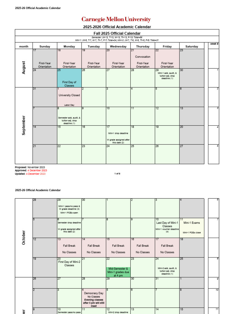 2526 Academic Calendar | PDF | Academic Term | Academia