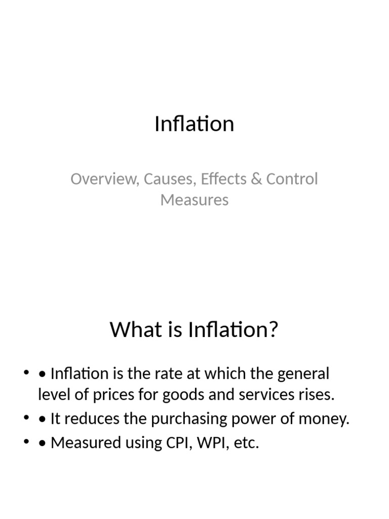 Inflation Presentation | PDF