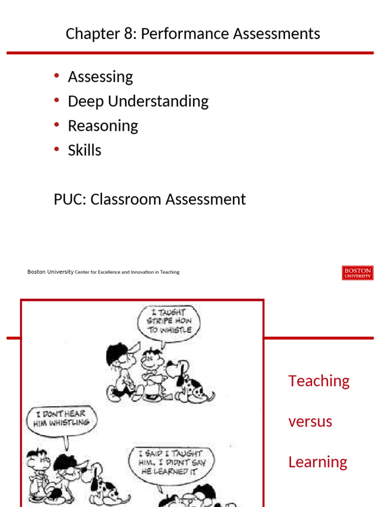 Chapter 8 Performance Assessment | PDF | Learning | Cognition