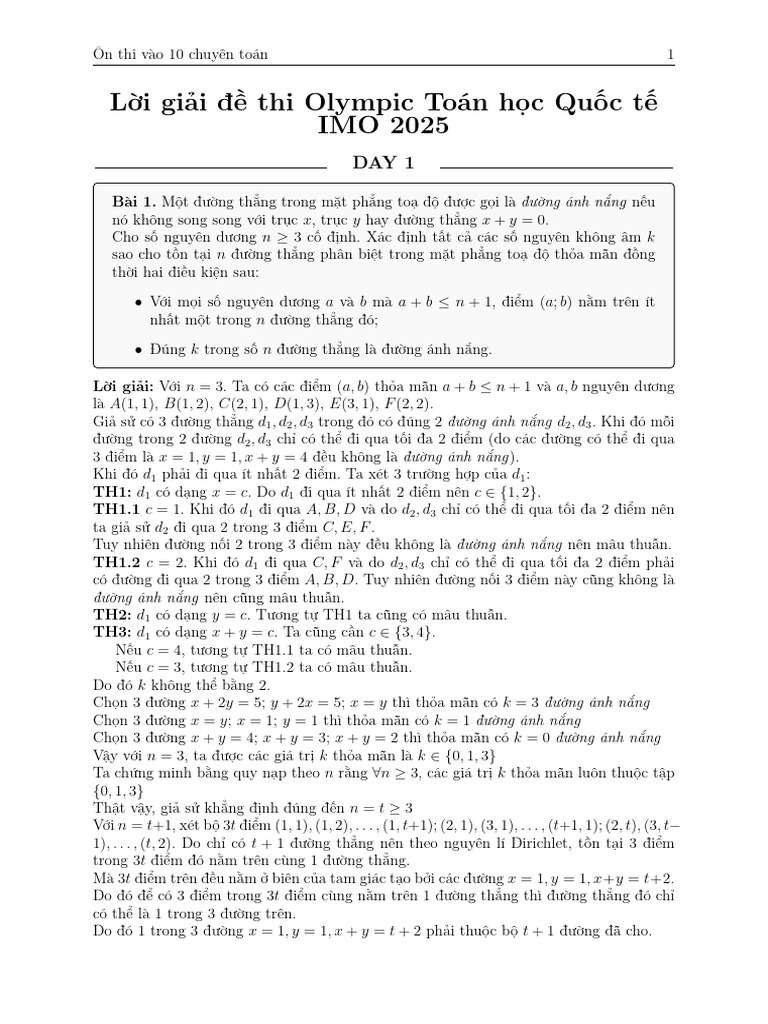 Lời Giải IMO 2025 | PDF
