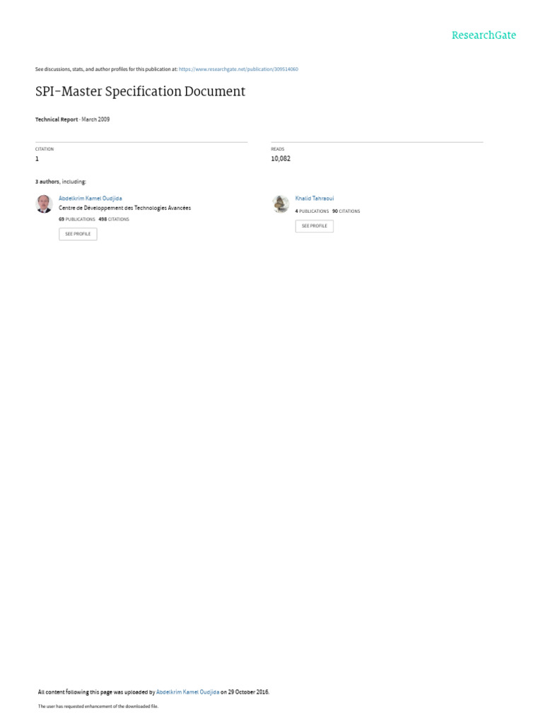 SPI Master Transceiver Specifications | PDF | Computer Data | Computer Engineering