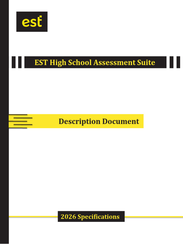 EST HS Description Document 2026 | PDF | Trigonometric Functions ...