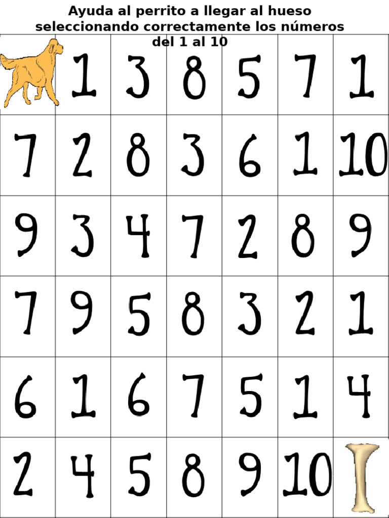 Laberintos Interactivos Con Numeros Del 1 Al 20 Autoguardado | PDF