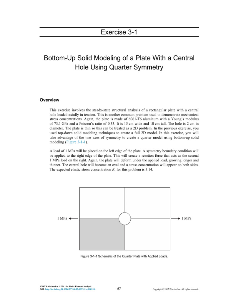 Exercise 3 1 Bottom Up Solid Modeling of A P 2017 ANSYS Mechanical APDL ...