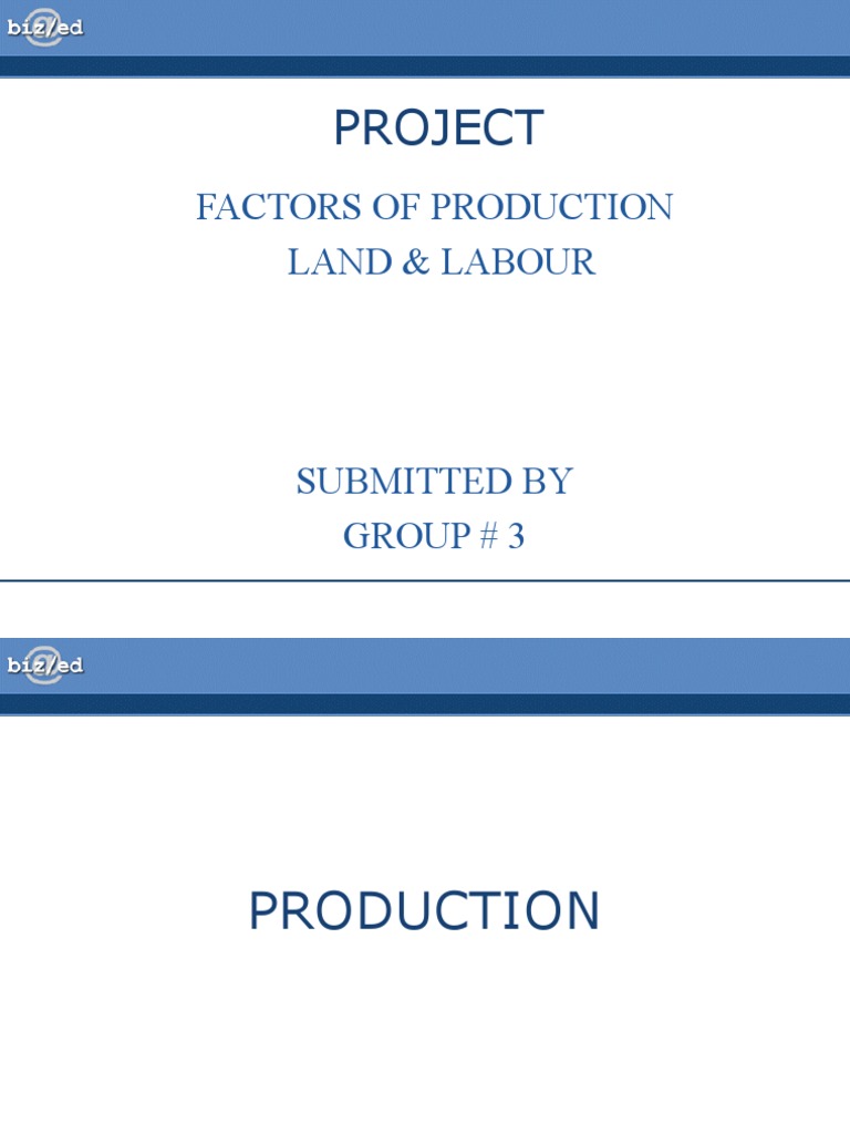 Factors of Production: Land & Labour Insights | PDF | Supply And Demand ...