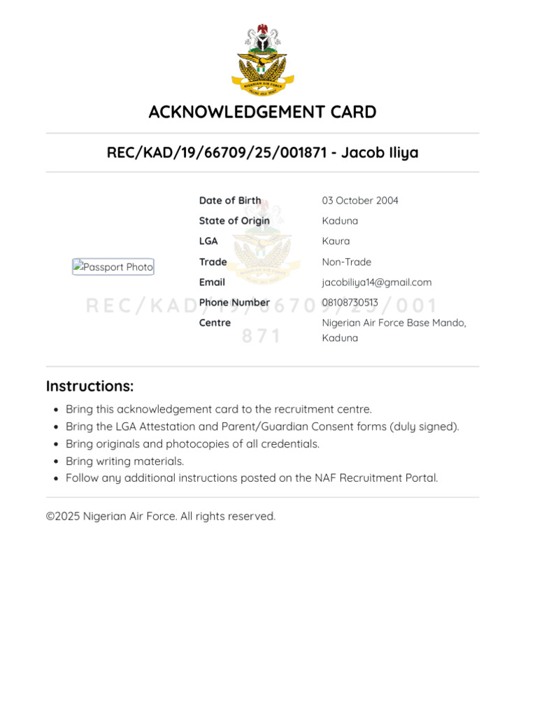 ISRAEL DSSC Application - Acknowledgement | PDF