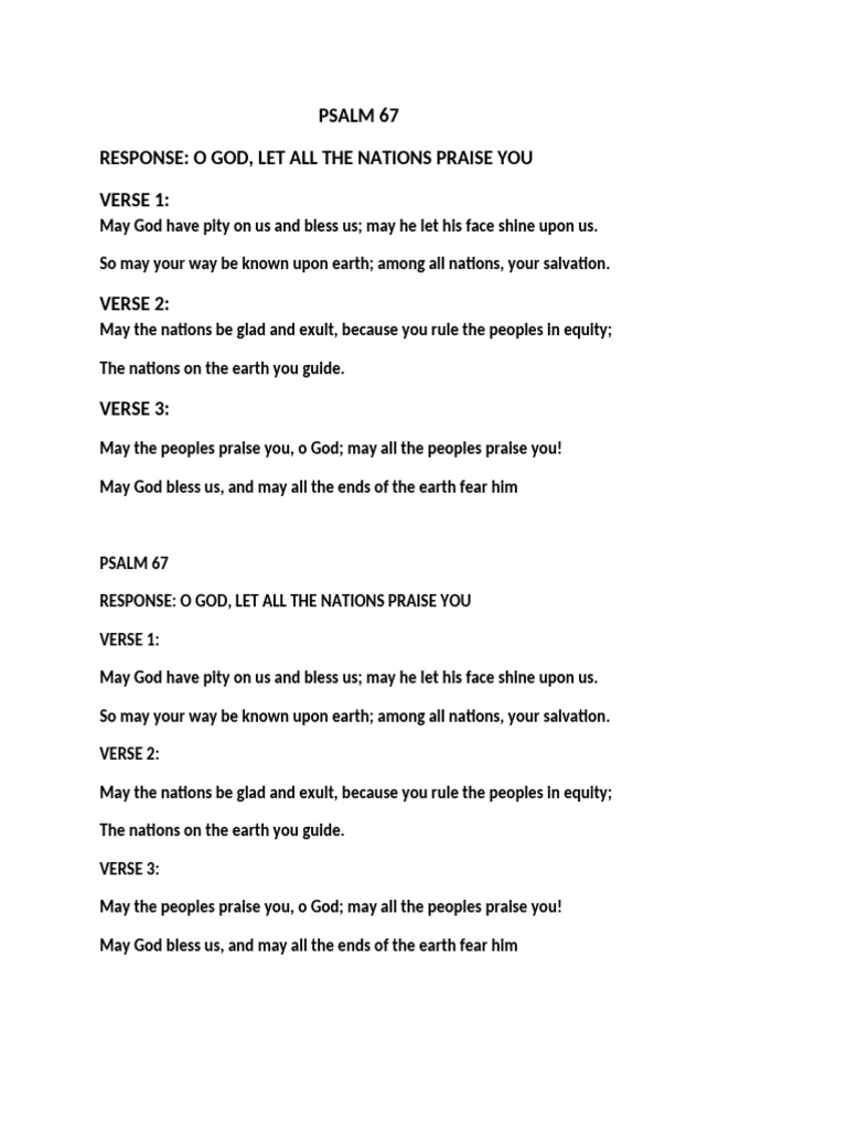 PSALM 67 | PDF