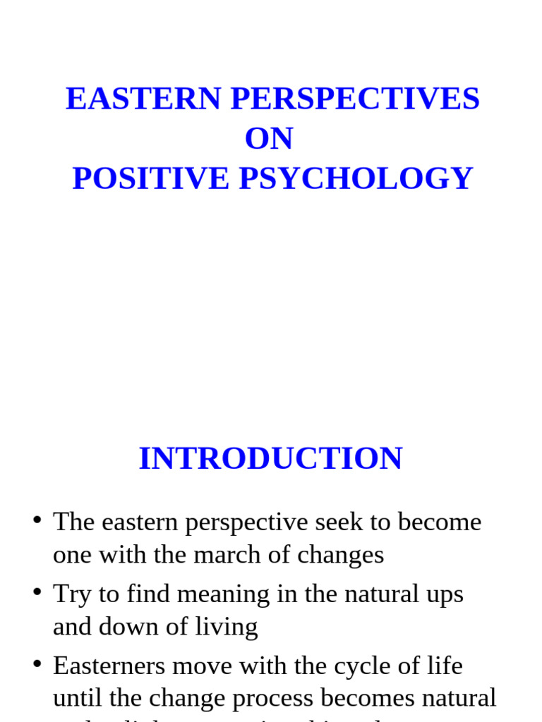 Eastern Views on Positive Psychology | PDF | Noble Eightfold Path ...