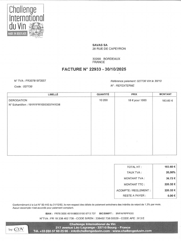 Facture Correcte | PDF