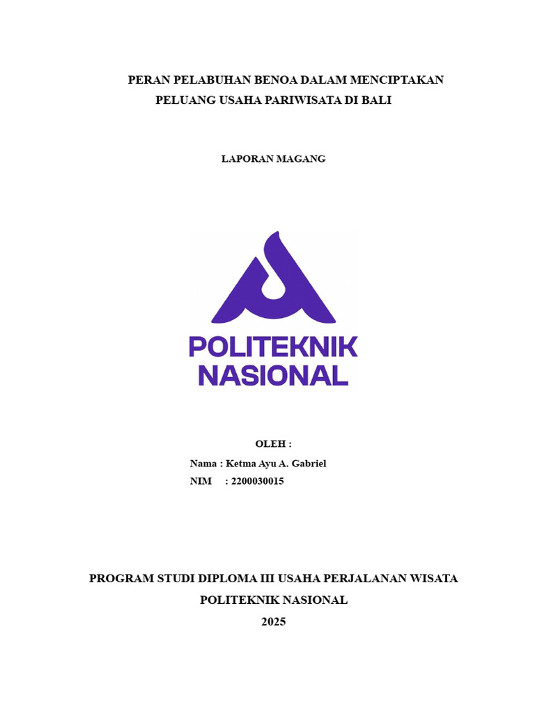 01 LAPORAN PKL - Kedma Ayugabriel | PDF