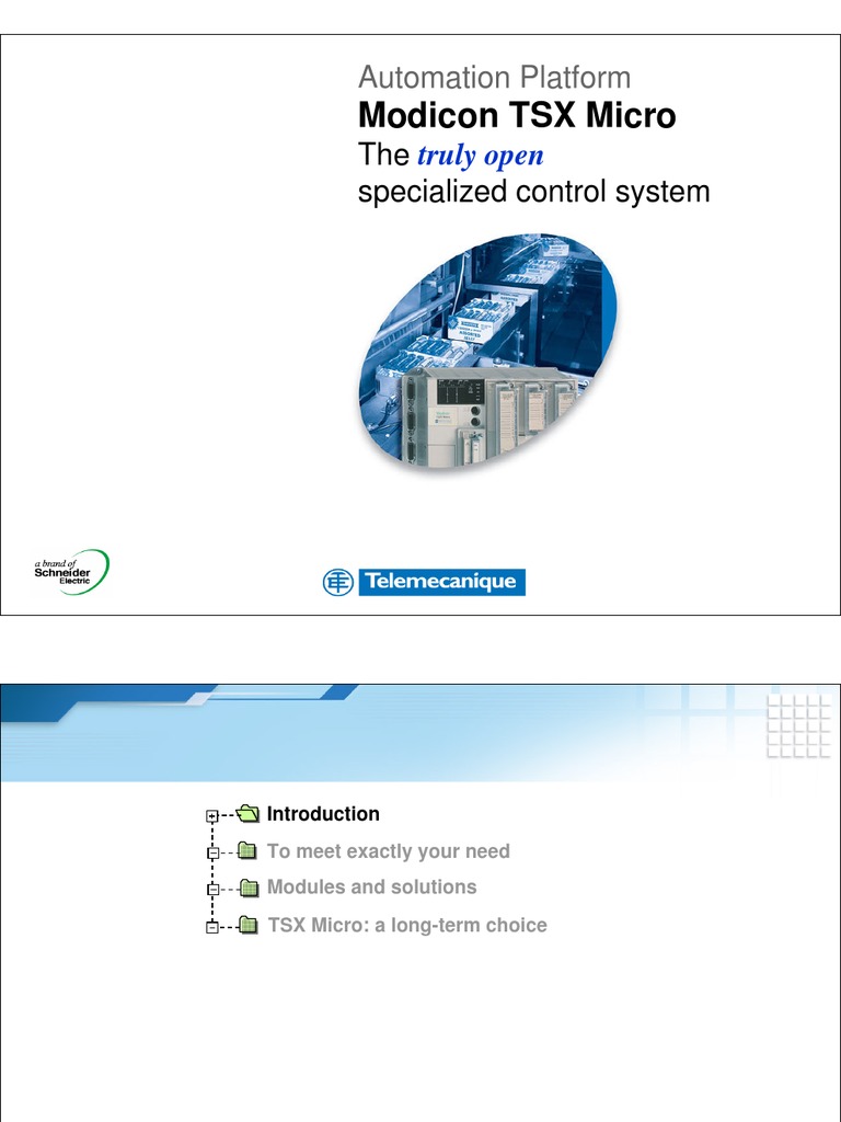 An Overview of the Modicon TSX Micro Automation Platform and its ...
