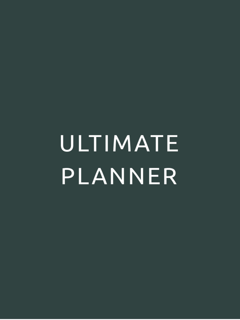 Ultimate Planner For ReMarkable Digital Vertical Elegant Color | PDF