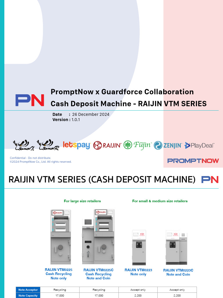 PromptNow - Confidential - Guardforce X PromptNow Cash Deposit Machine ...