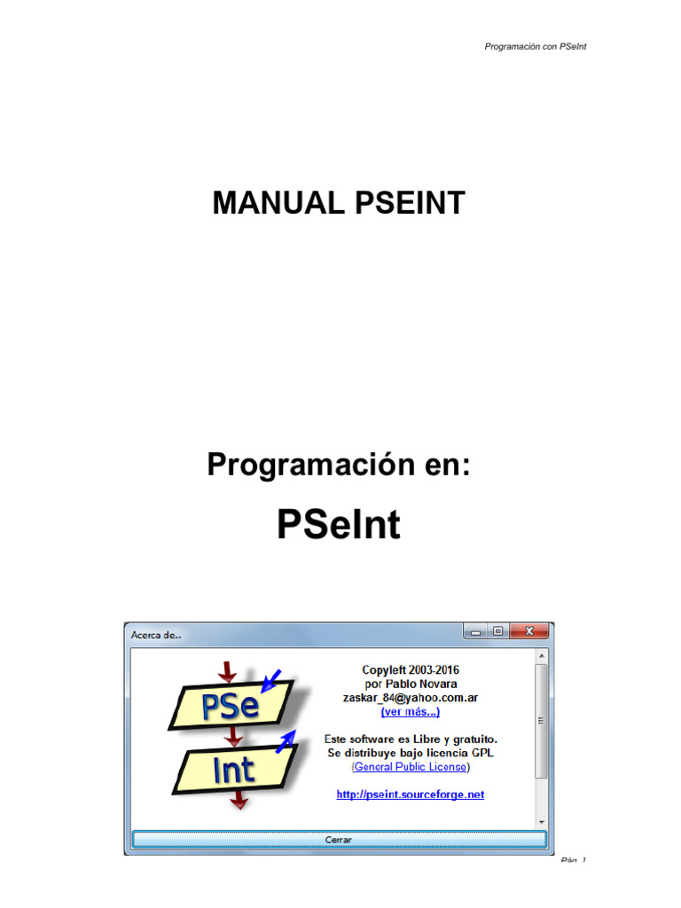 Manual Pseint | PDF | Programación de computadoras | Programación