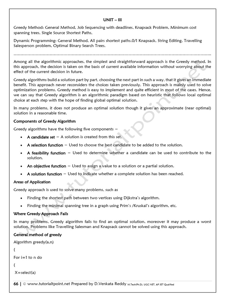 Ads Unit III | PDF | Algorithms And Data Structures | Applied Mathematics